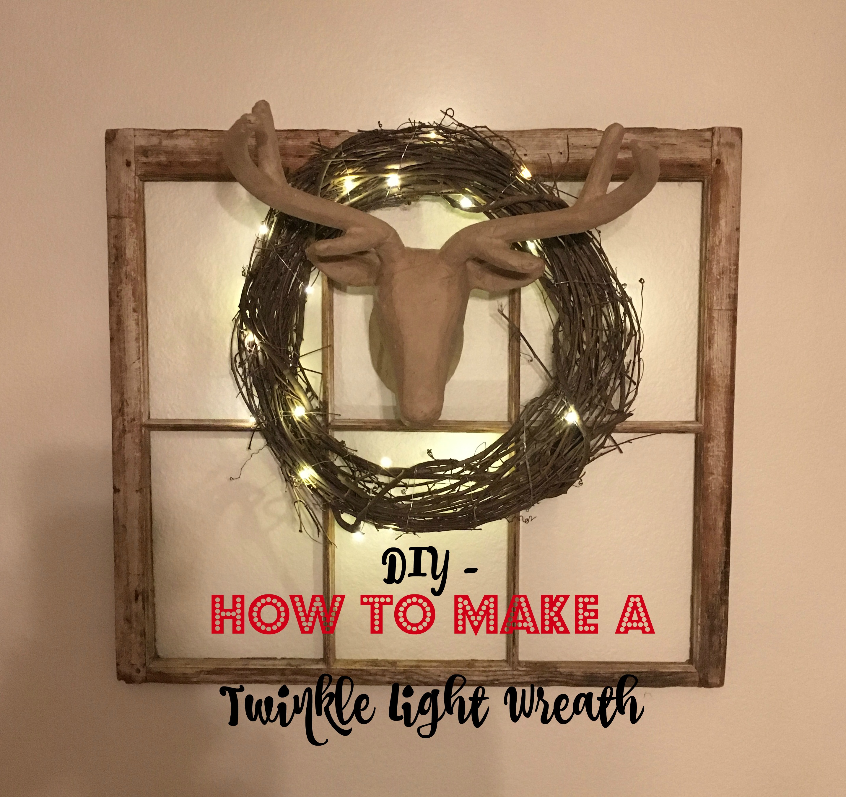 DIY Twinkle Light Wreath